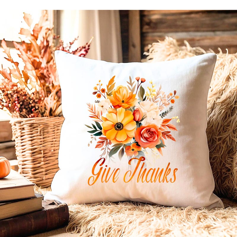 Give Thanks Pillow - Etsy
