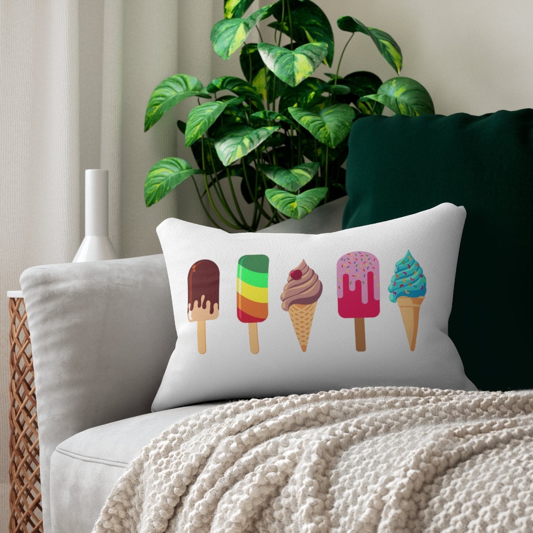 Summer Ice Cream Pillow, Ice Cream Cone Pillow Cover, Summer Pillow ...