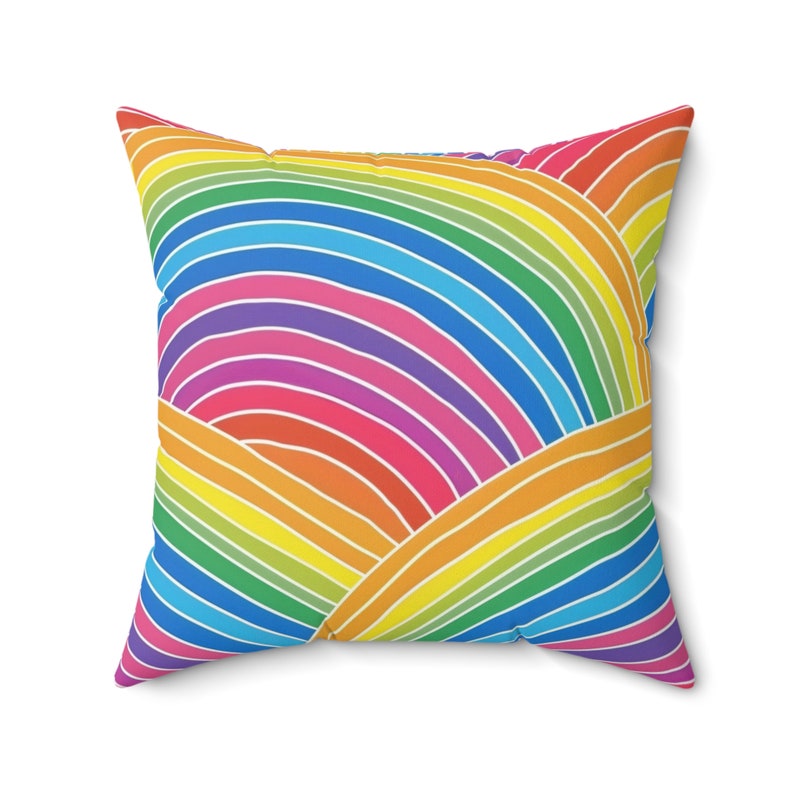 Rainbow Pillow - Etsy