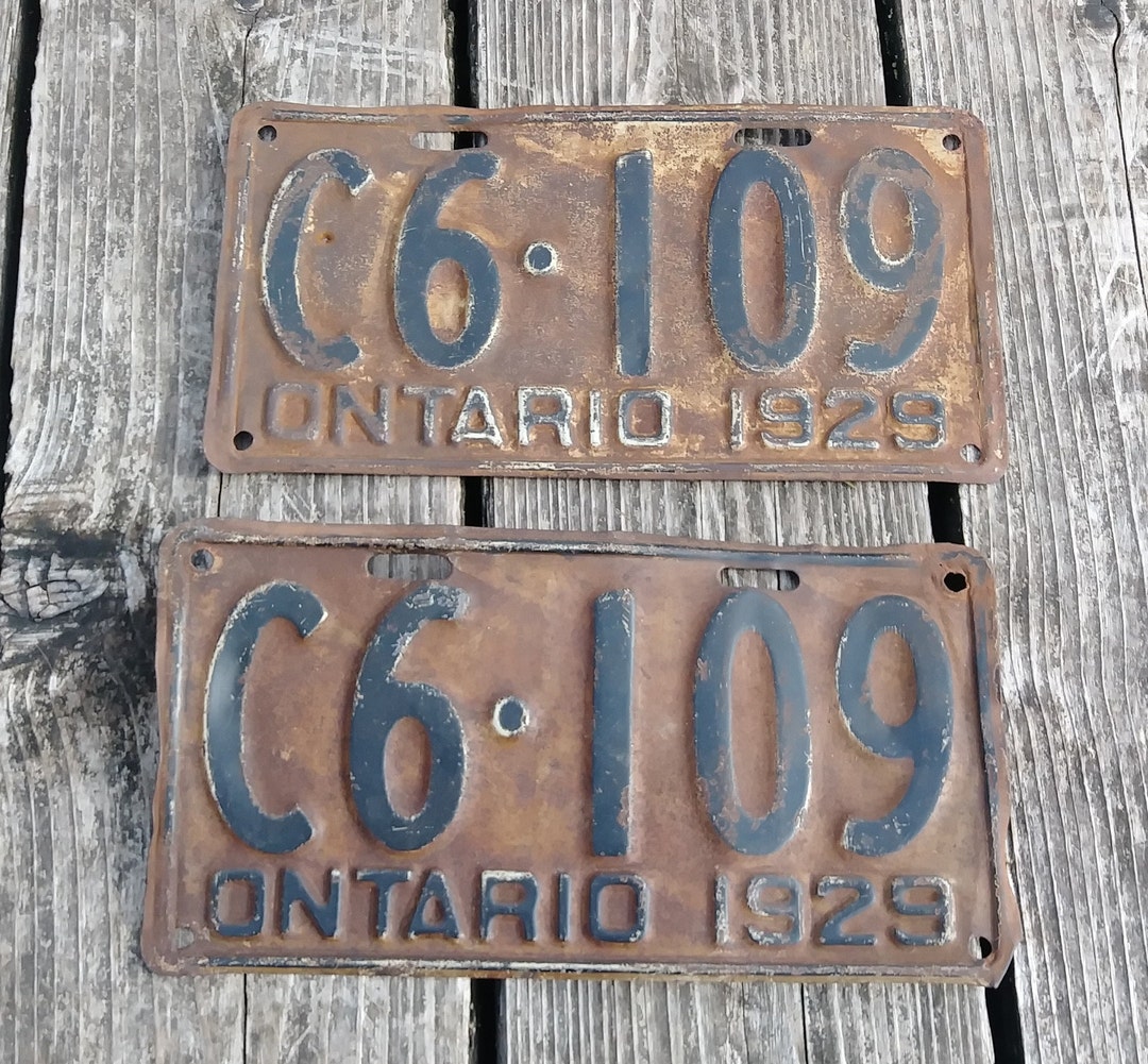 1929 Ontario Commercial Plates - Etsy