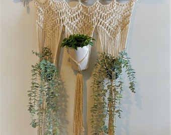 Triple Macrame Plant Hanger - Etsy