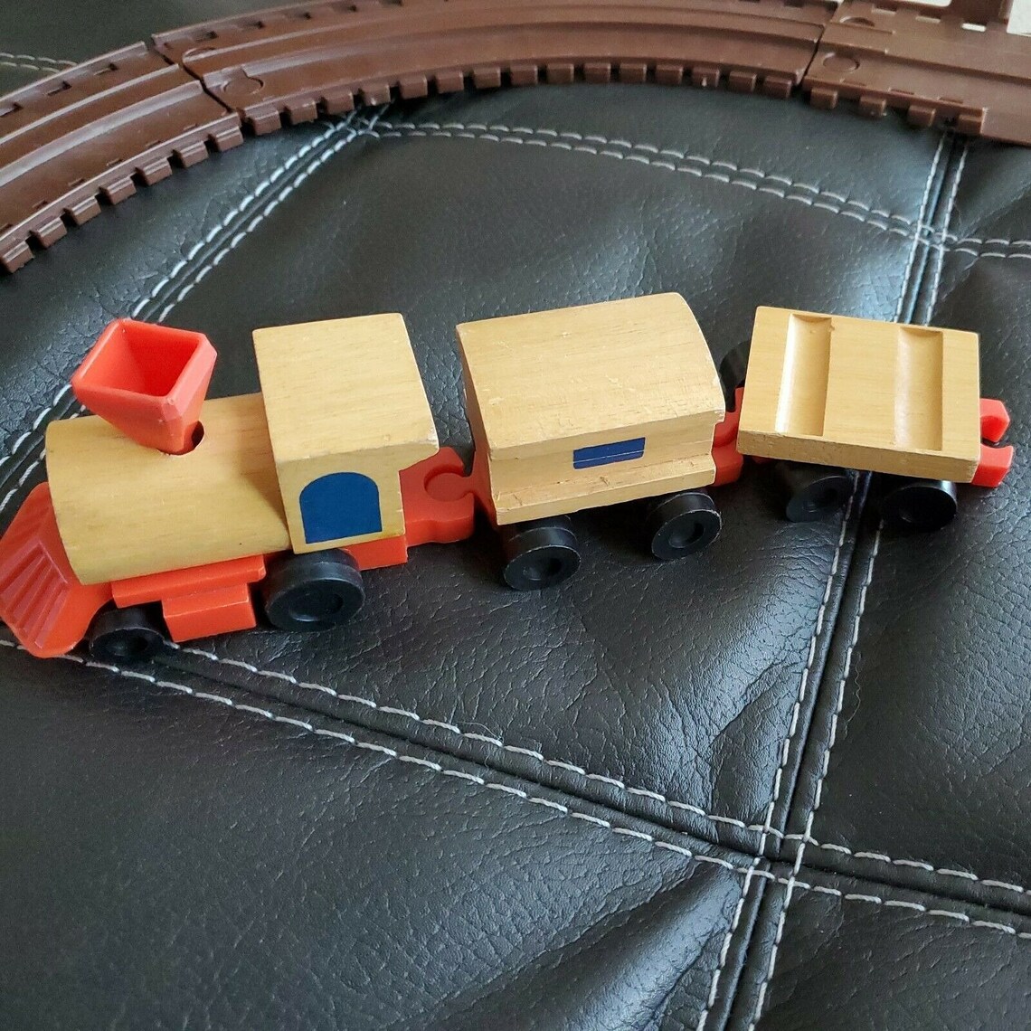 Mattel Motor Putt Putt Railroad Train Set Vintage 1972 Brown Track as ...