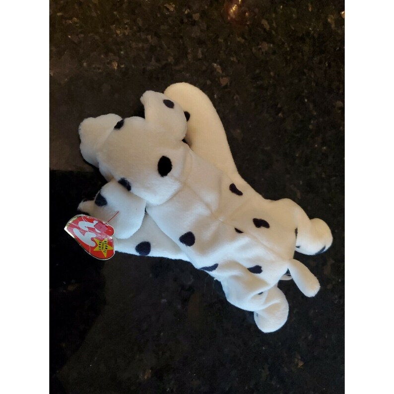 Ty Beanie Baby #4100 Sparky Dalmatian Dog Gold Heart Tag Vintage Dotty ...