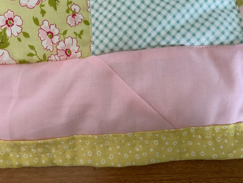 Puffy Pink Patchwork Quilt With Appliqués and Embroidery - Etsy