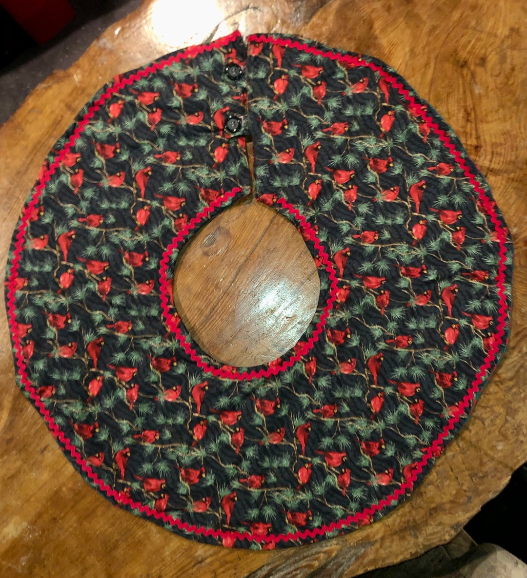 Black and Red Cardinal Christmas Tree Skirt 41” - Etsy
