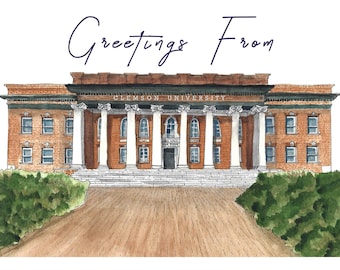 Clemson University, South Carolina - Collegiate Painting, Old Main ...