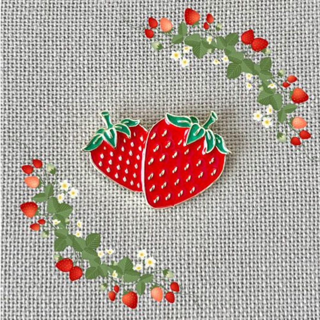 Strawberry Needle Minder | Needle Nanny | Magnetic | Cross Stitch ...