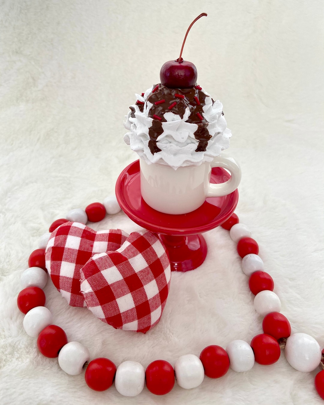 Valentine's Day Mini Mug With Attached Faux Whipped Cream Topper ...