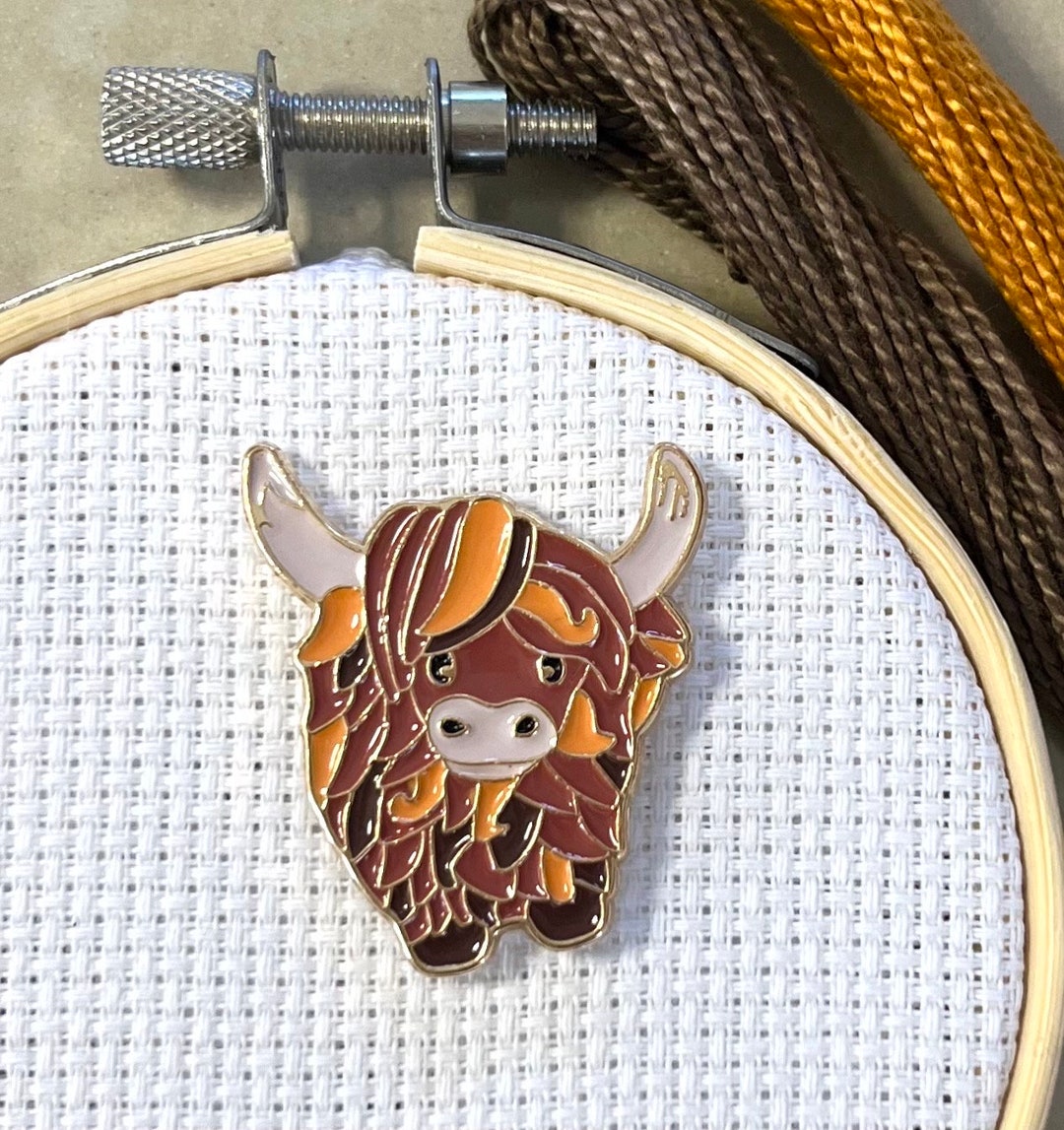 Highland Cow Needle Minders | Cows |cross Stitch | Needle Nanny ...