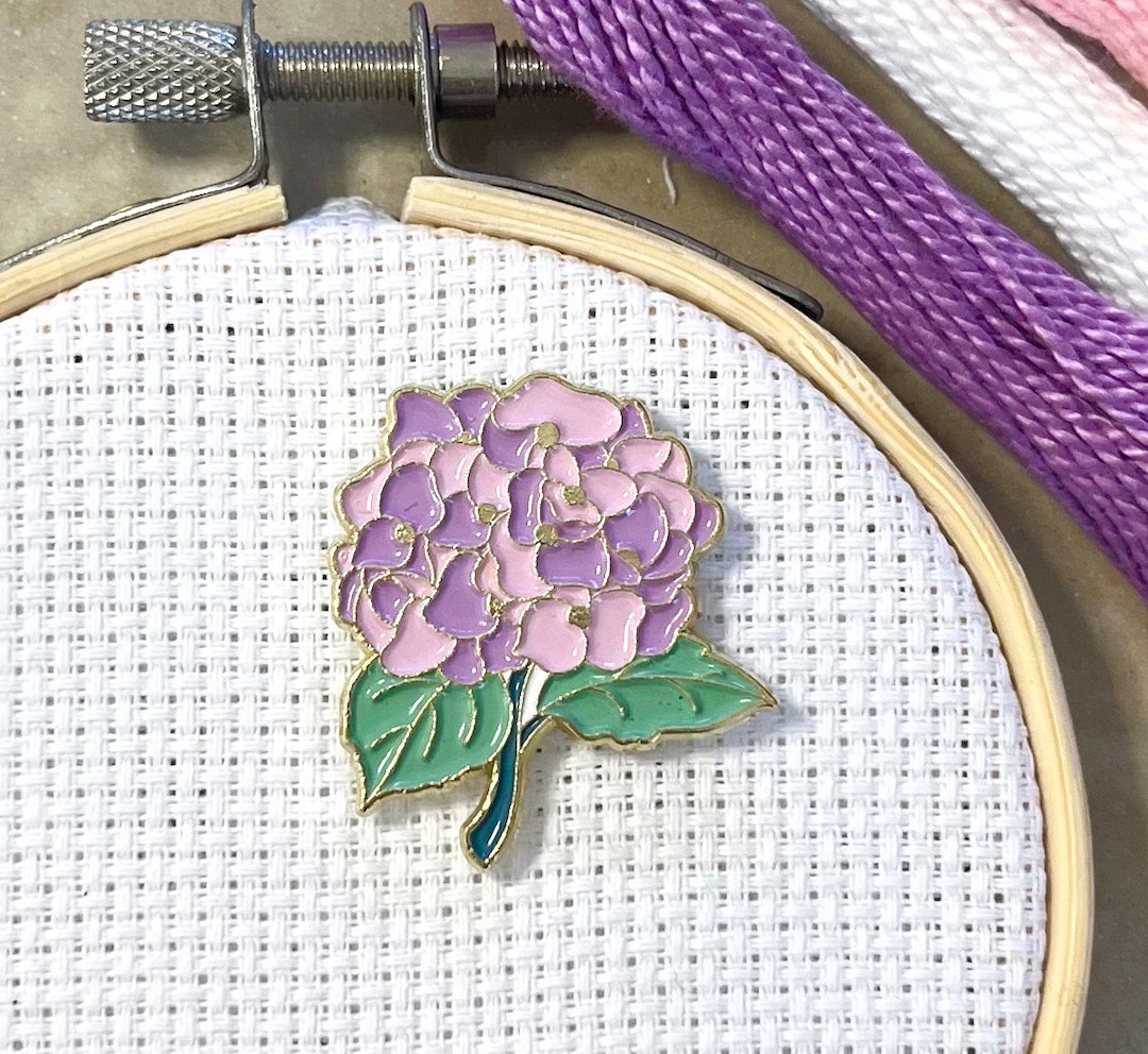 Hydrangea Needle Minder | Flower |cross Stitch | Needle Nanny ...