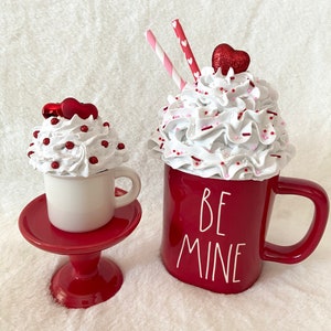 Valentine's Day Mini Mug With Attached Faux Whipped Cream Topper ...