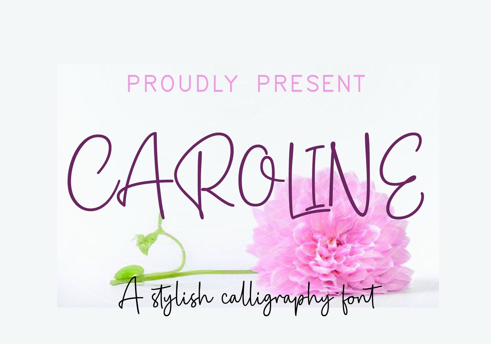 Caroline Calligraphy Font Handwritten font Calligraphy font | Etsy