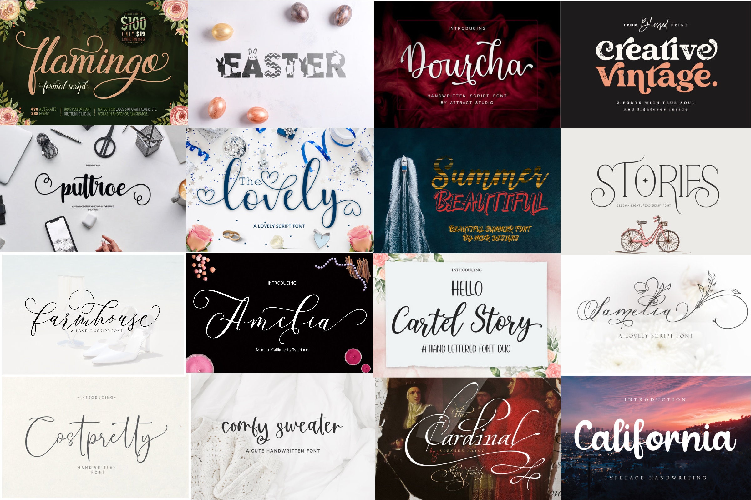 60 Cursive font for cricut Modern Script Font can work on | Etsy