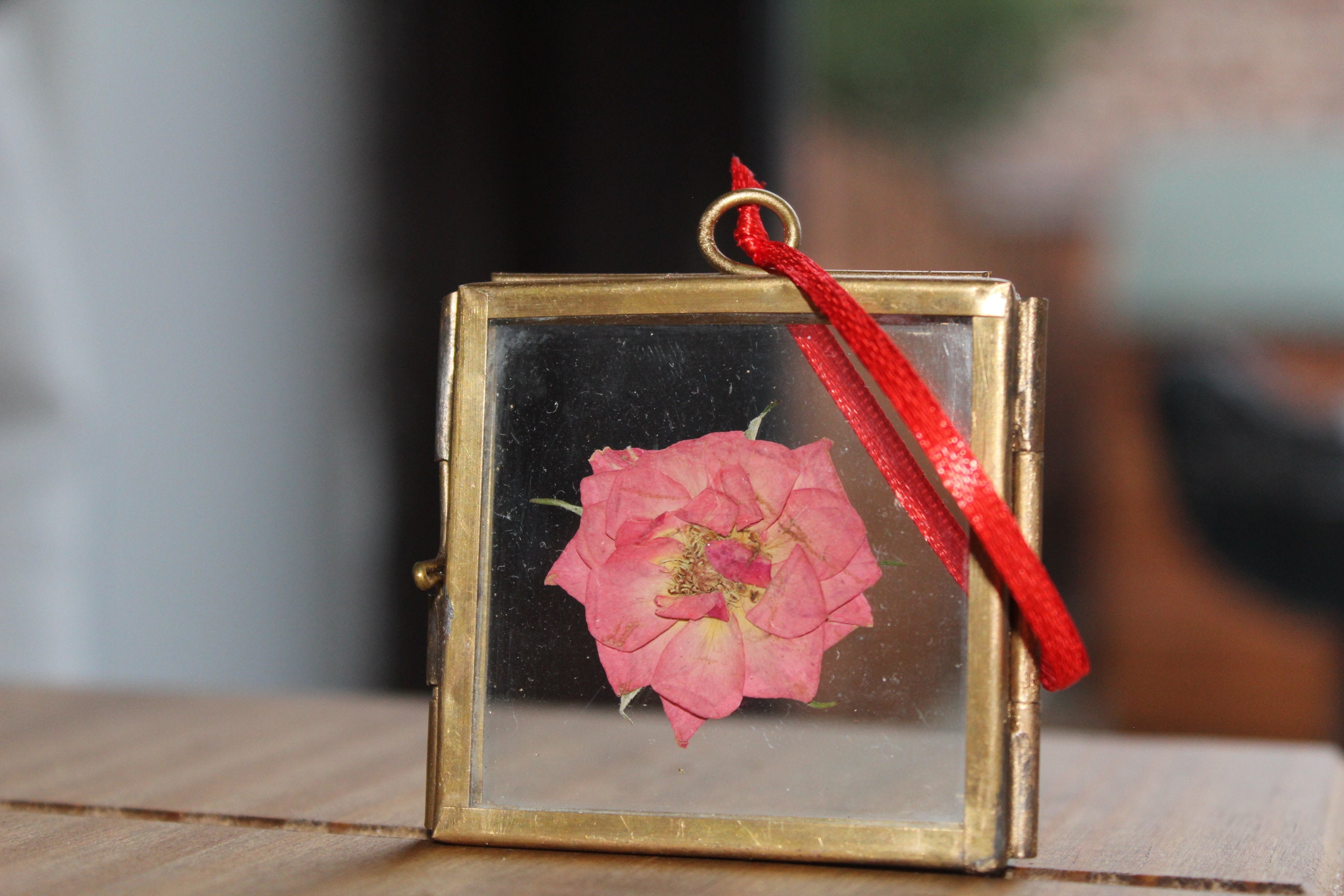 Pink Pressed Rose Presented in a 2 X 2 Metal Frame - Etsy