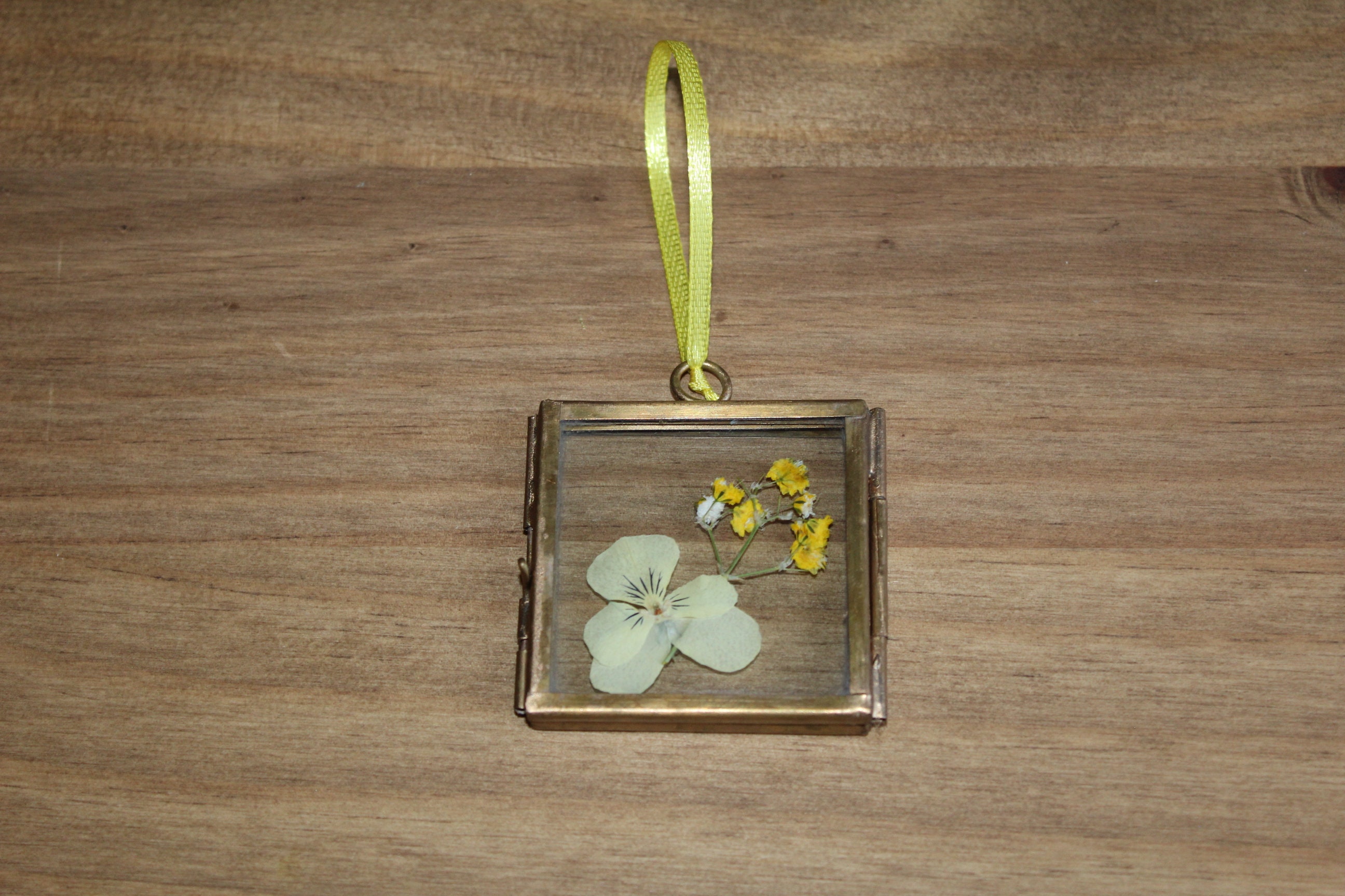 Yellow Pressed Flowers in 2 X 2 Frame Wedding - Etsy UK