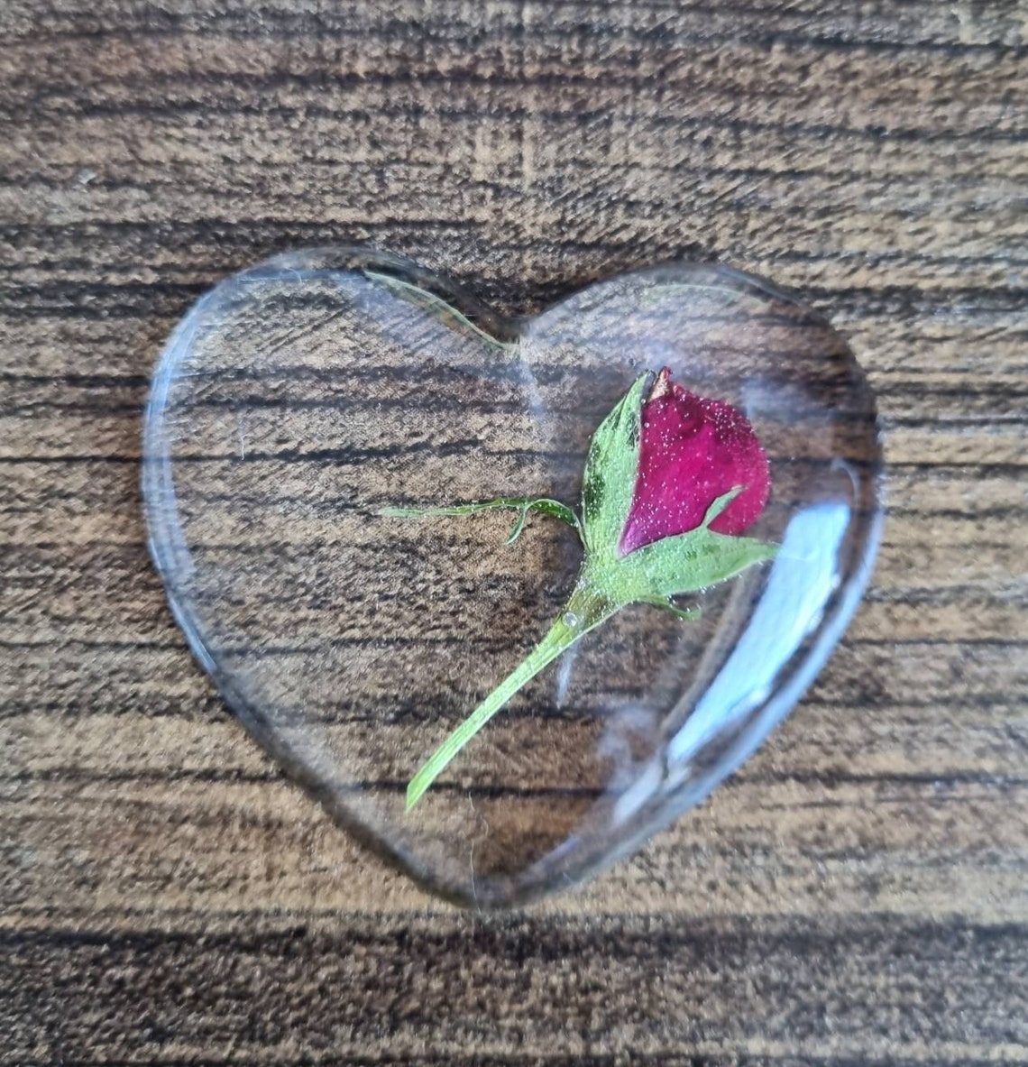 Red Rose Resin Hearts Gifts for Her Resin Flowers Dried - Etsy UK