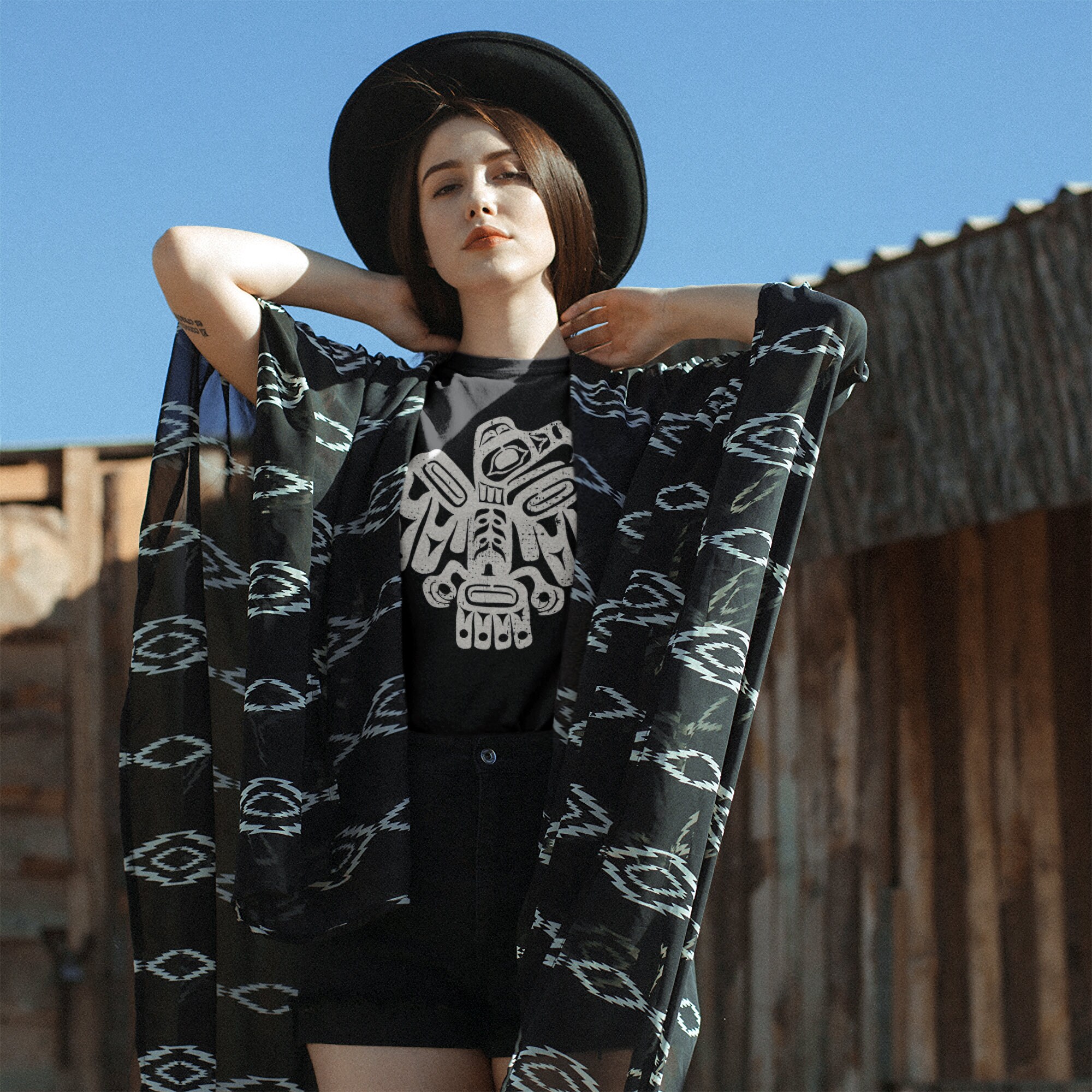 Haida Art Tlingit Indigenous Shirt Eagle Shirt Lightweight - Etsy