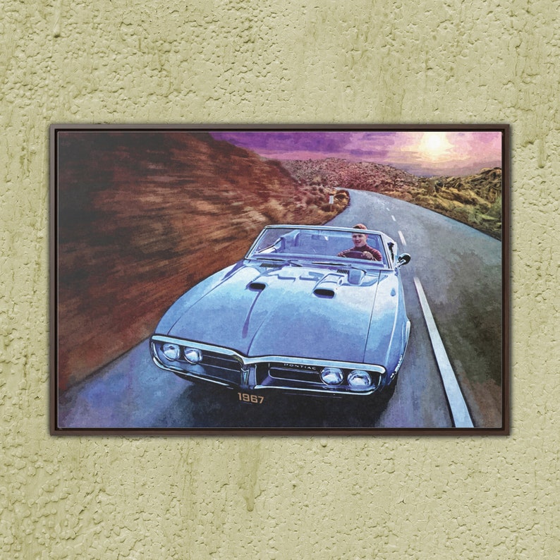 1967 Pontiac Firebird Canvas Print Automotive Cotton Gallery Wrap ...