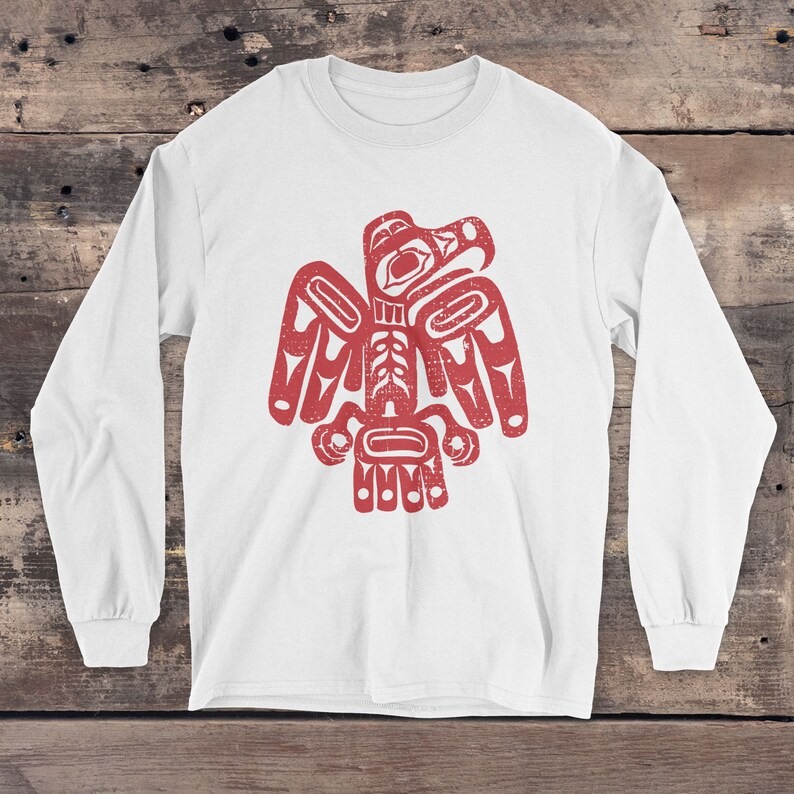 American Native Tlingit Haida Art Eagle Indigenous Long Sleeve - Etsy