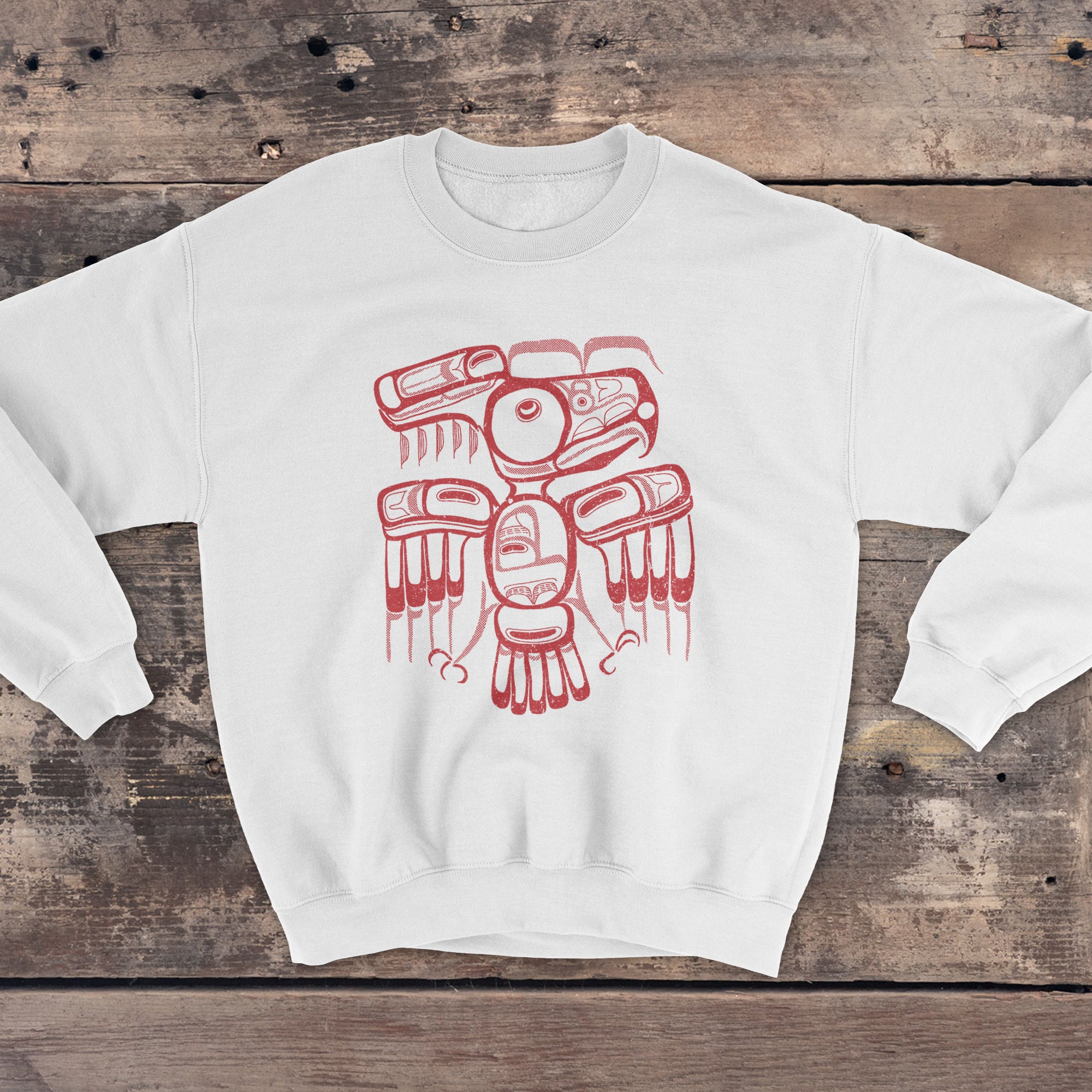 Haida Art Tlingit Eagle Native Sweater - Native Sweatshirt - Etsy