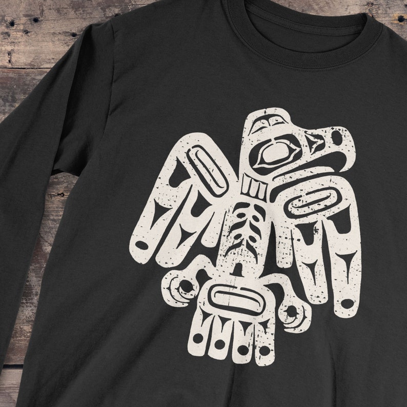 American Native Tlingit Haida Art Eagle Indigenous Long Sleeve - Etsy