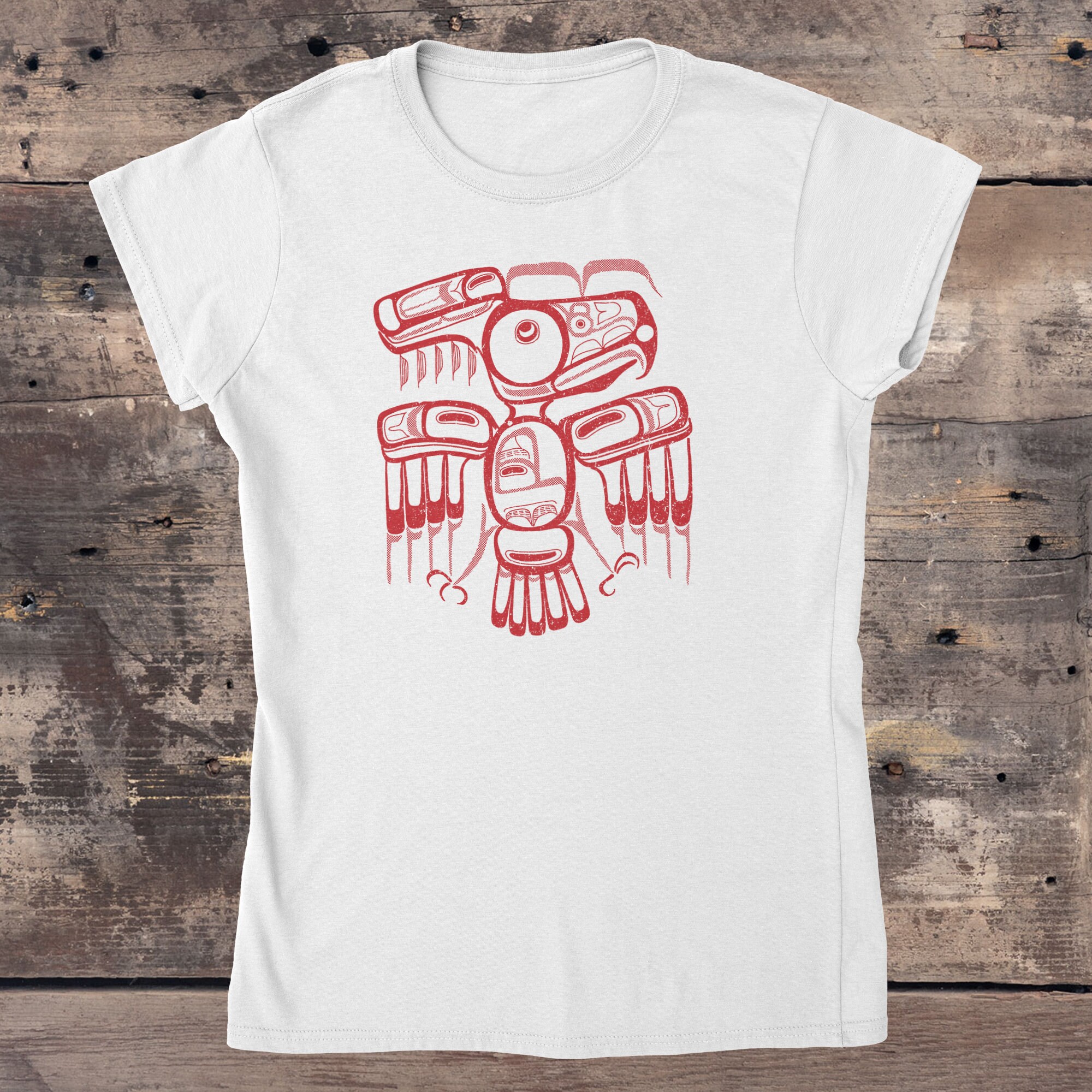 Haida Art Tlingit Eagle Ladies Shirt - Indigenous Shirt - Women's Tee ...