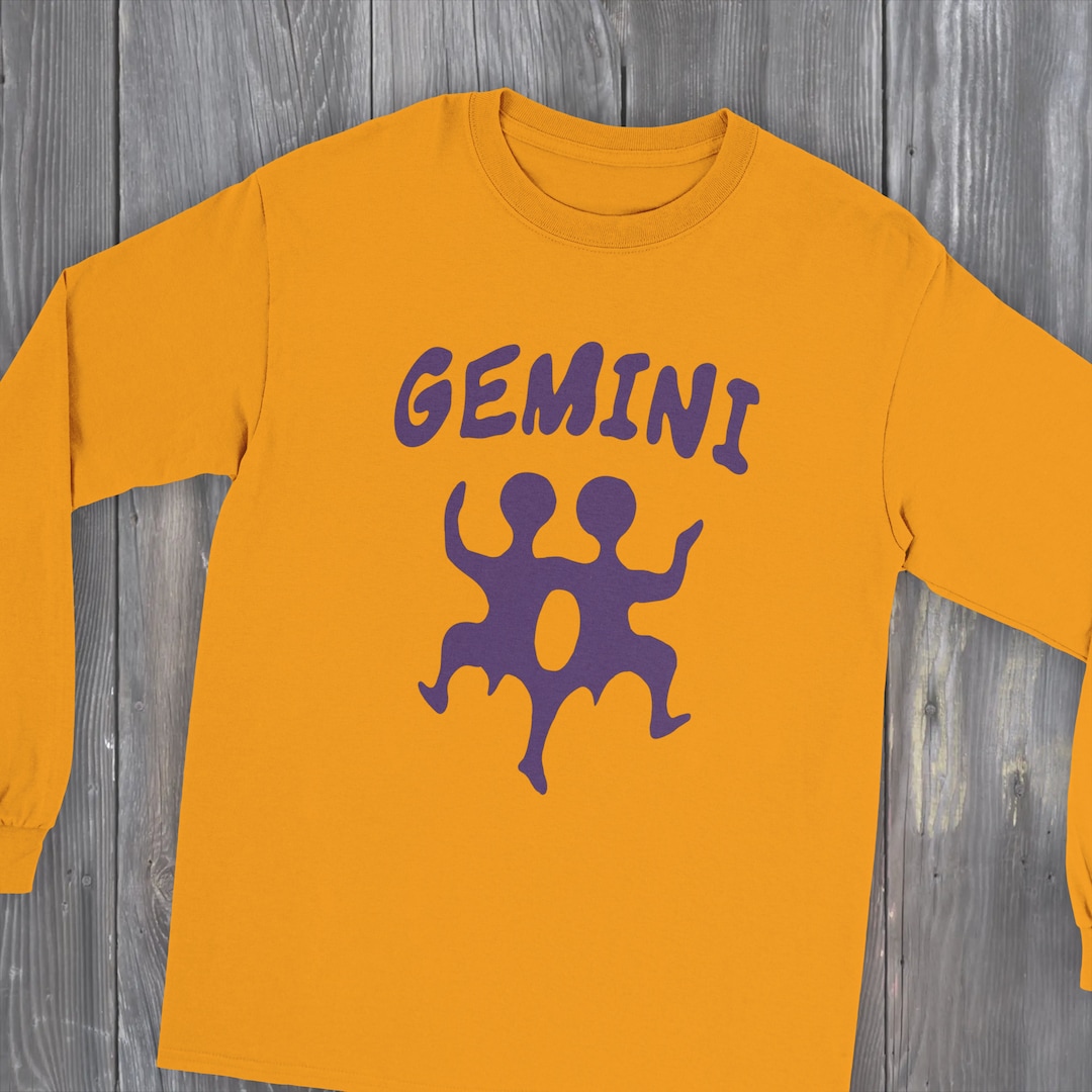 Zodiac Gemini Shirt. Naive Art Primitive Horoscope Ultra Cotton Long Sleeve Tee - Etsy