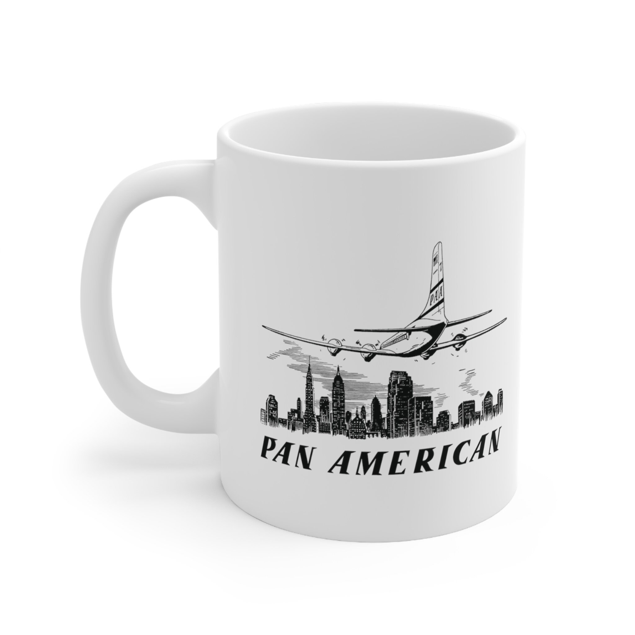 Pan Am Pan American Mug. Vintage Style Aviation 11oz White Ceramic Mug ...