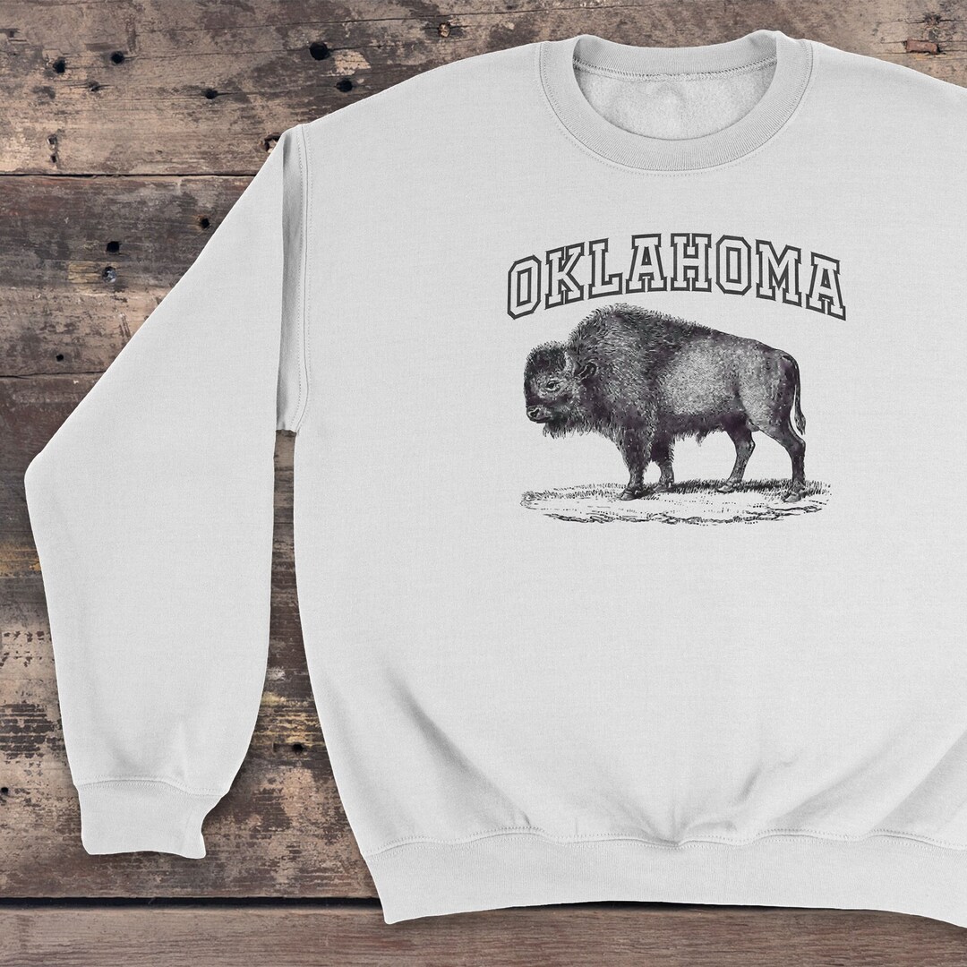Oklahoma Wildlife Buffalo Sweatshirt OK Buffalo Sweater - Etsy