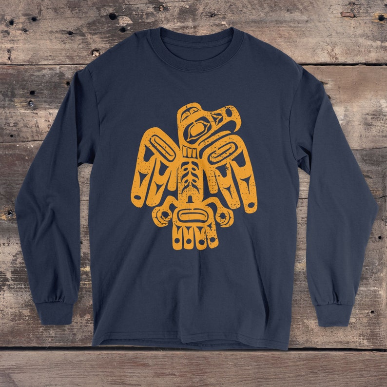 American Native Tlingit Haida Art Eagle Indigenous Long Sleeve - Etsy