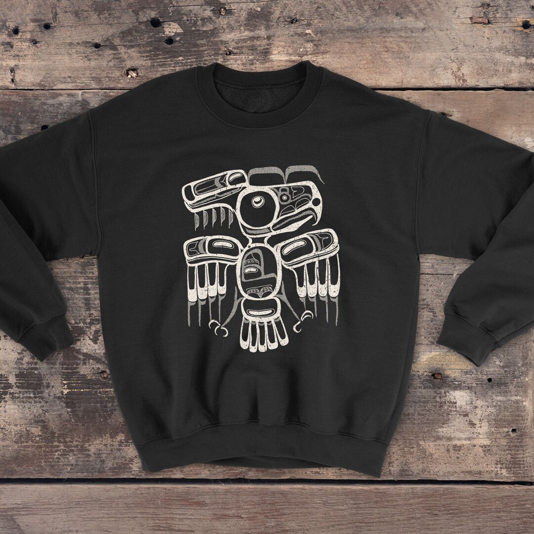 Haida Art Tlingit Eagle Native Sweater - Native Sweatshirt - Etsy