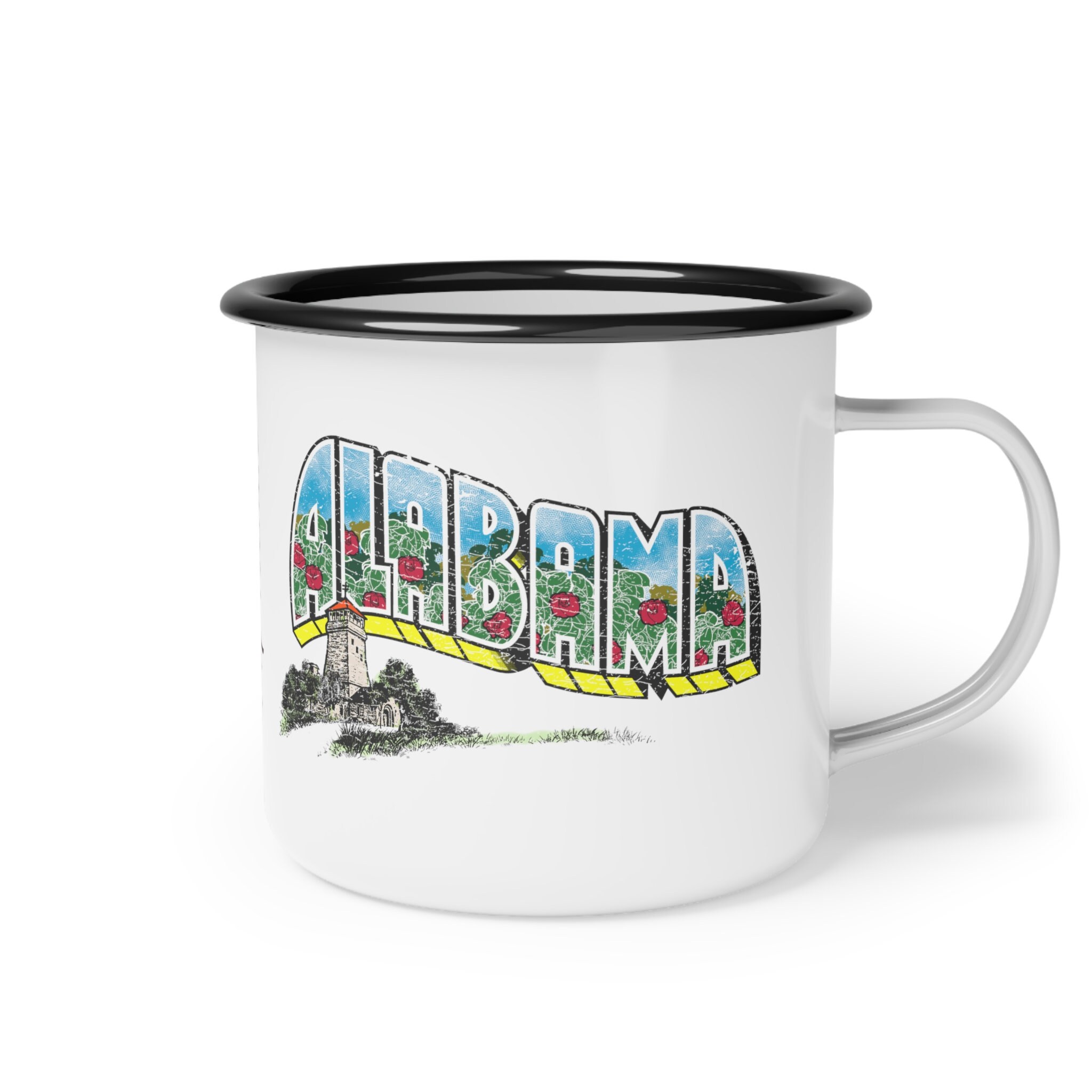 State of Alabama Mug Vintage Alabama Enamel Camp Cup - Etsy