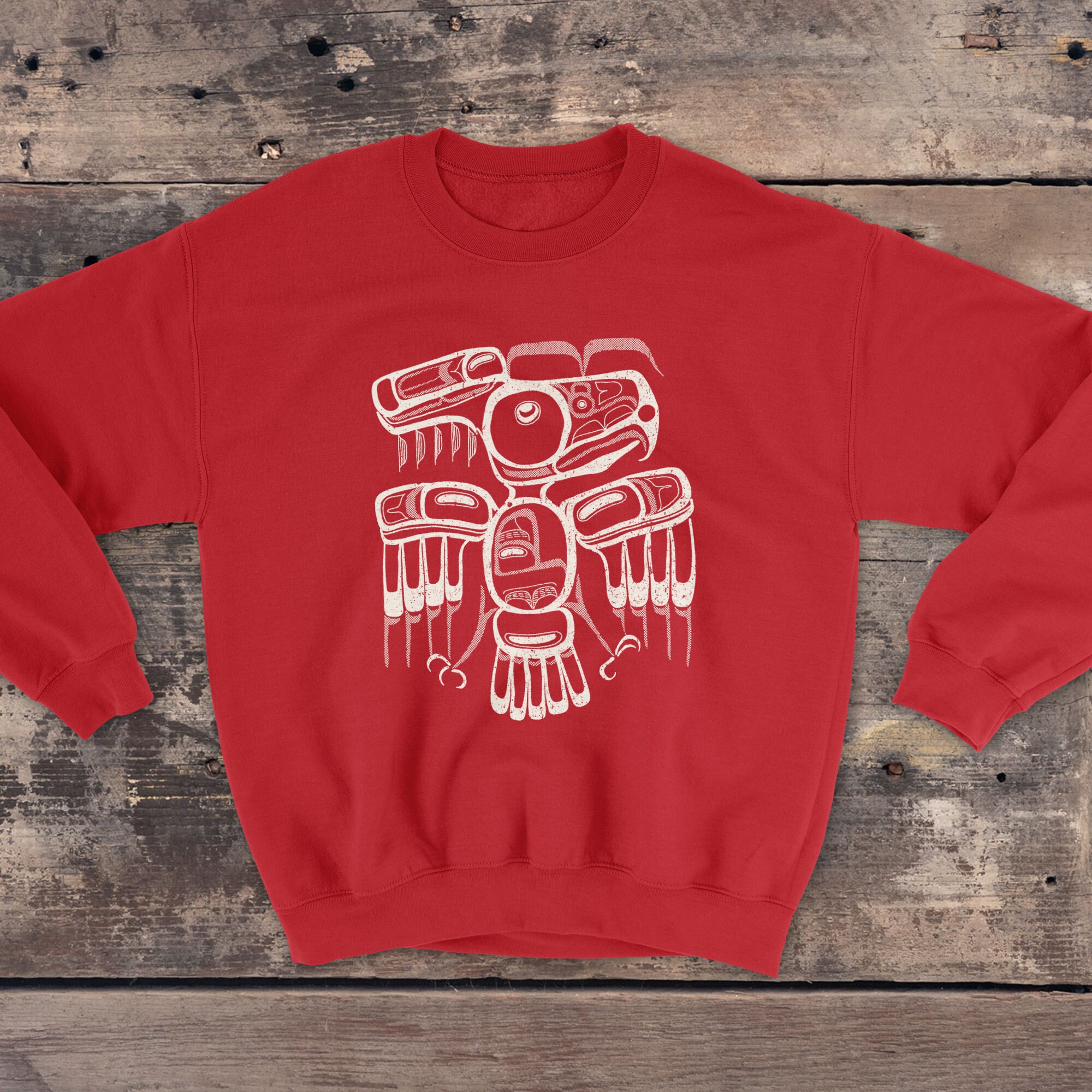 Haida Art Tlingit Eagle Native Sweater - Native Sweatshirt - Etsy