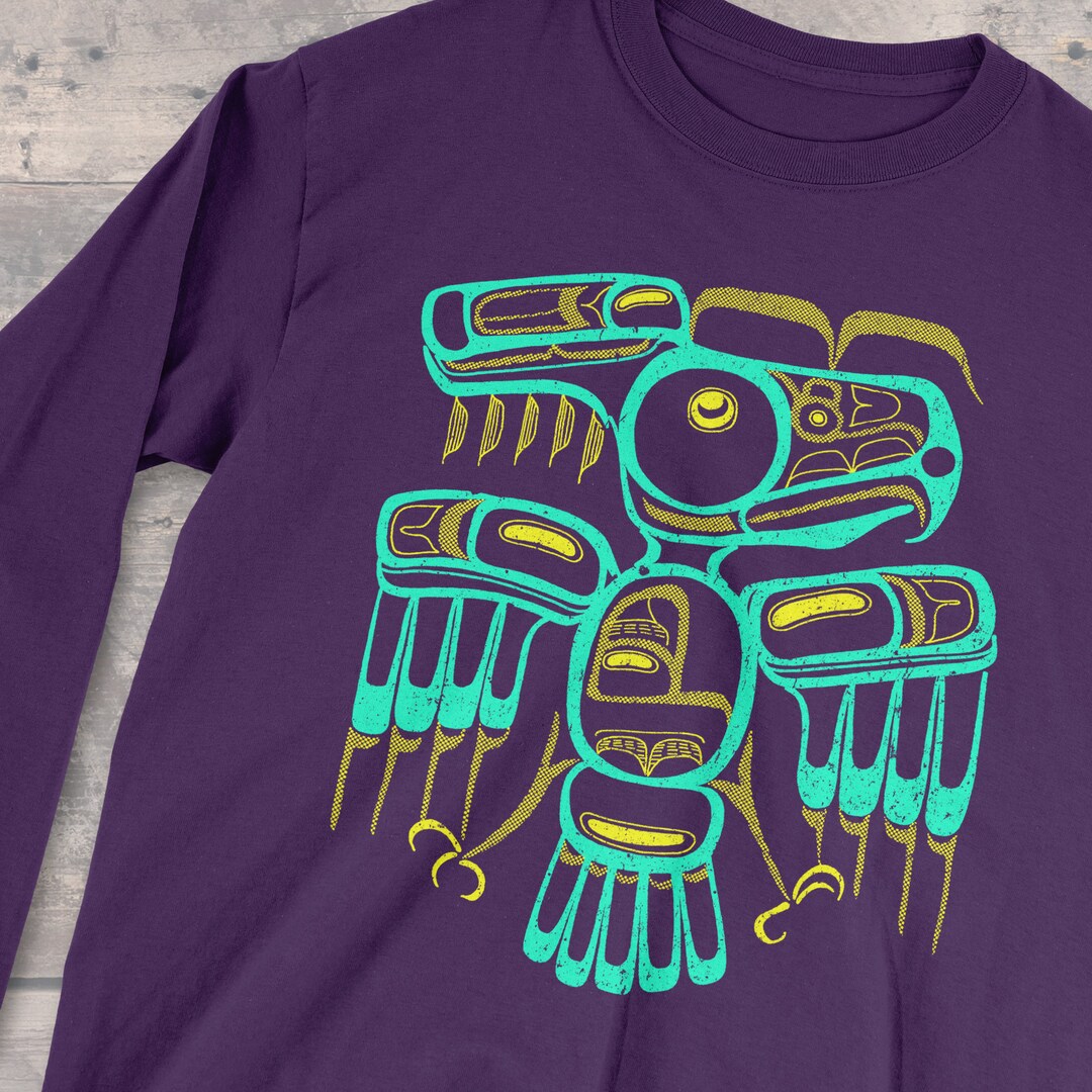Native American Haida Art Eagle Tlingit Ultra Cotton Long Sleeve Tee - Etsy