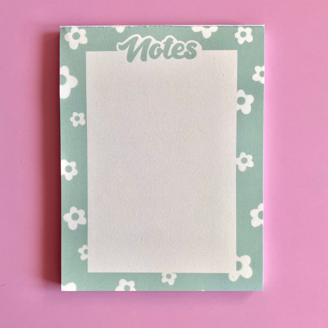 Sage Green Flowers notes Notepads - Etsy