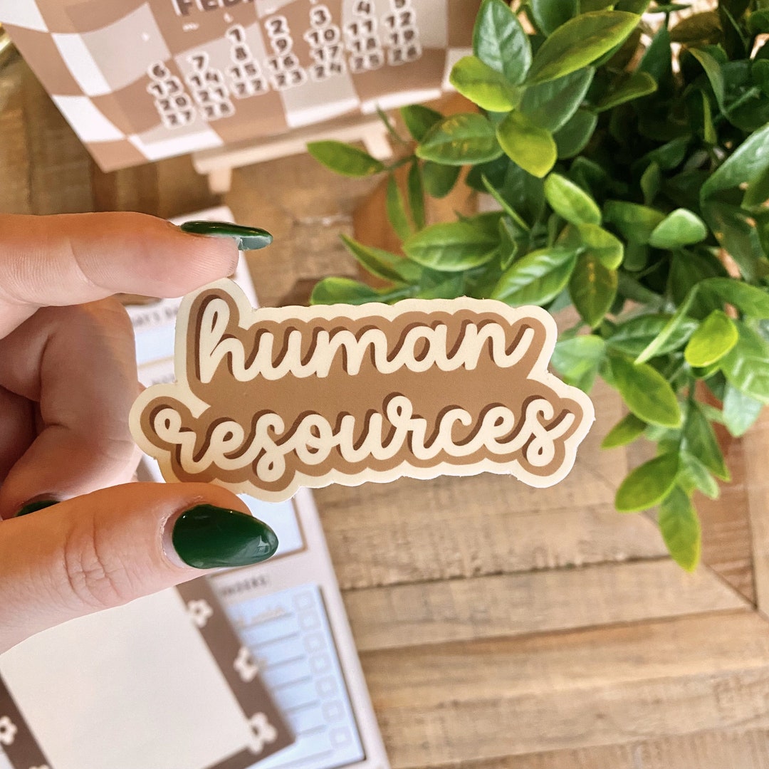 HR Sticker Brown // Human Resources Sticker // Human Resources ...