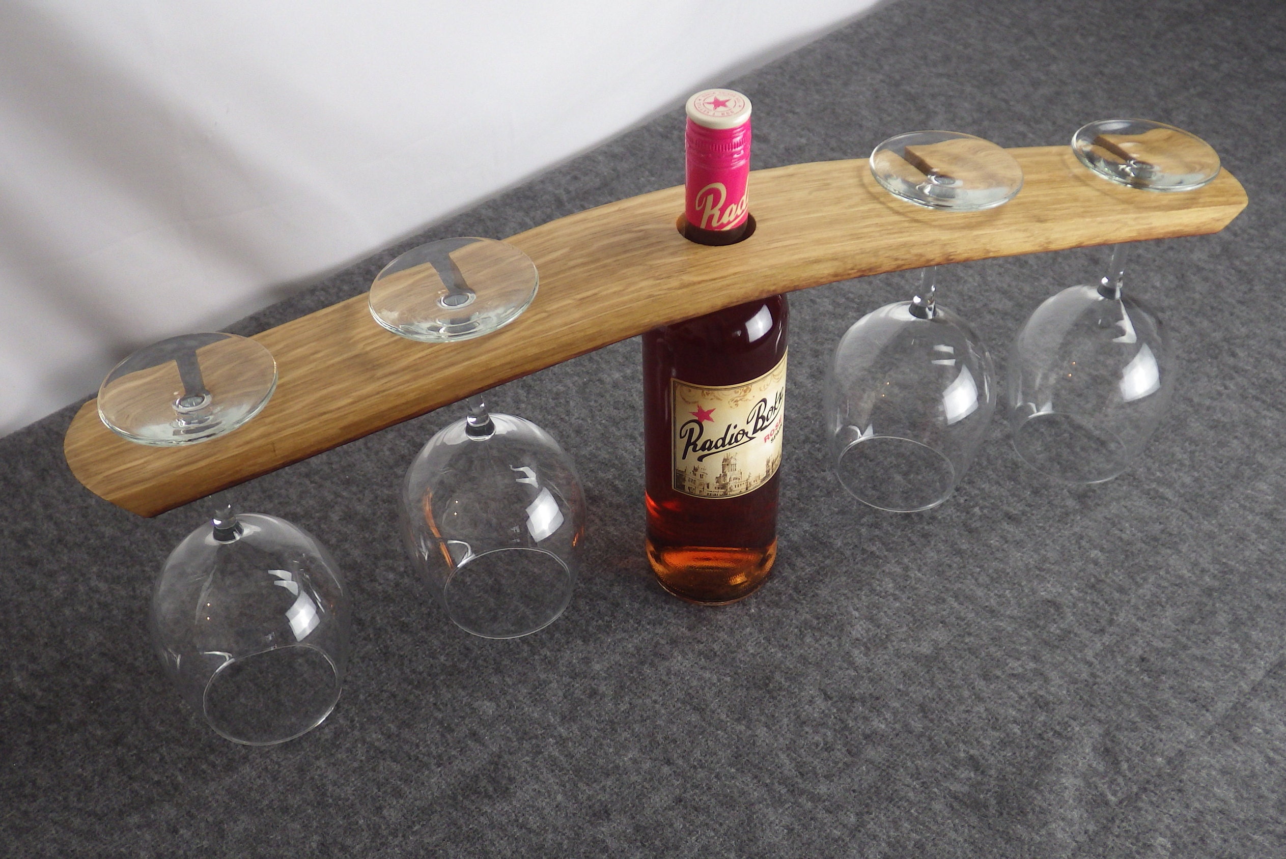 Wine Glass Holder, Reclaimed Wine Barrel - Etsy
