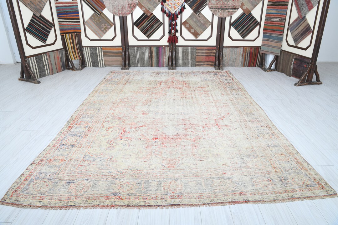 Large Turkish Rug,8x11 Vintage Rug,oversize Rug,oushak Rug,8x11 Rug ...