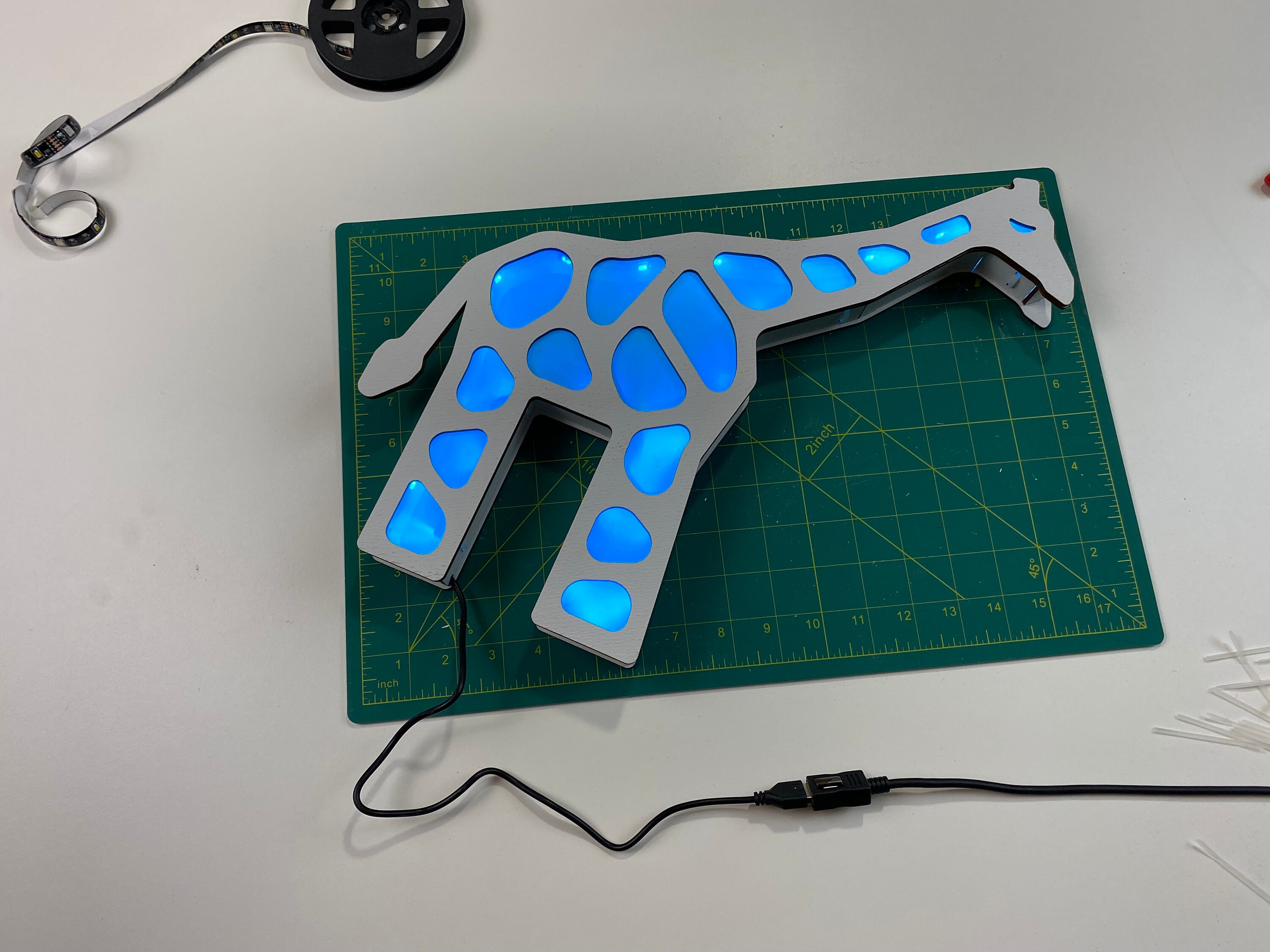 Giraffe LED Strip Light - Laser Cut SVG Files - Etsy