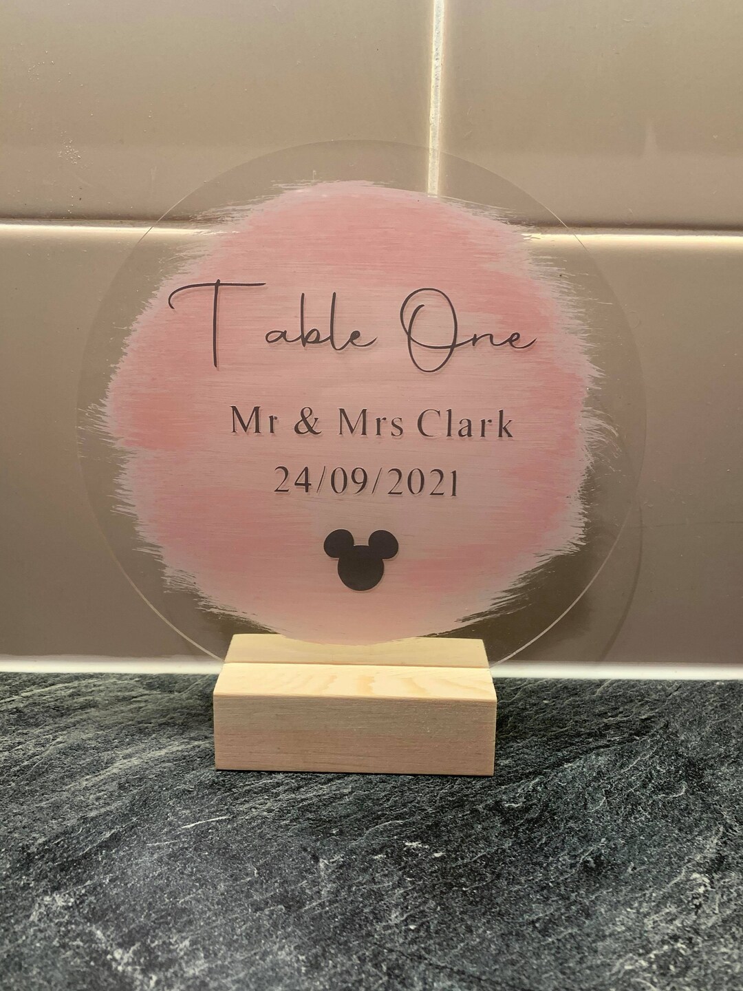 Disney Inspired Wedding Acrylic Table Numbers Circle Table Numbers ...