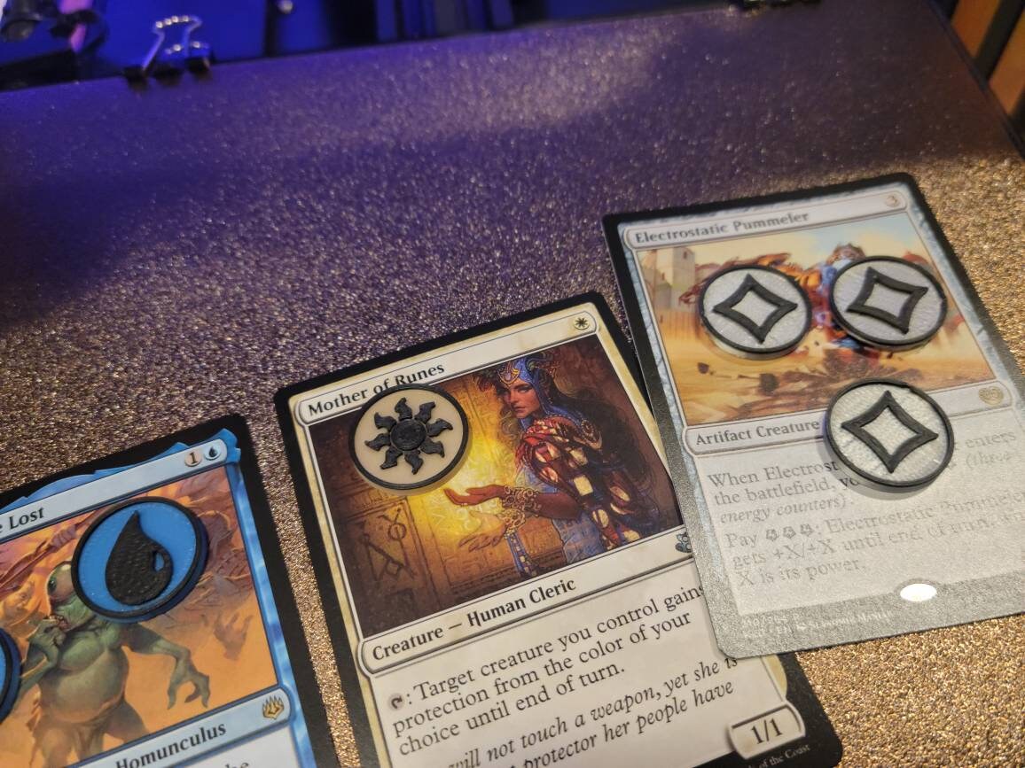 Colored Mana Tokens | Magic the Gathering | Color Markers - Etsy