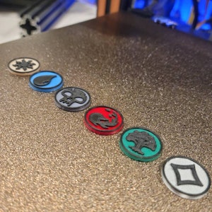 Colored Mana Tokens | Magic the Gathering | Color Markers - Etsy