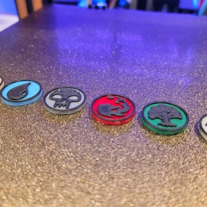 Colored Mana Tokens | Magic the Gathering | Color Markers - Etsy
