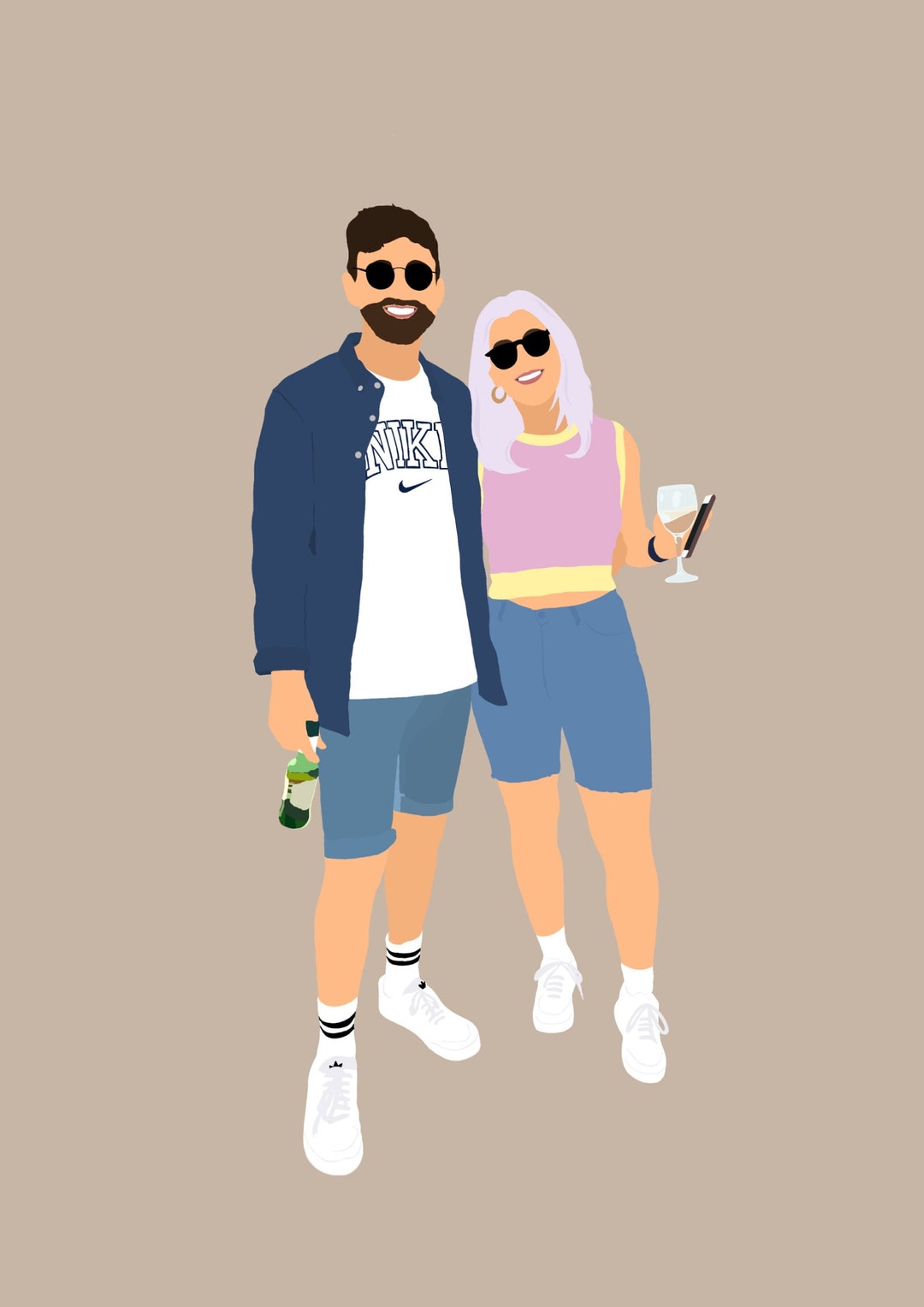 Custom Digital Faceless Portrait Portrait From Photo Custom - Etsy