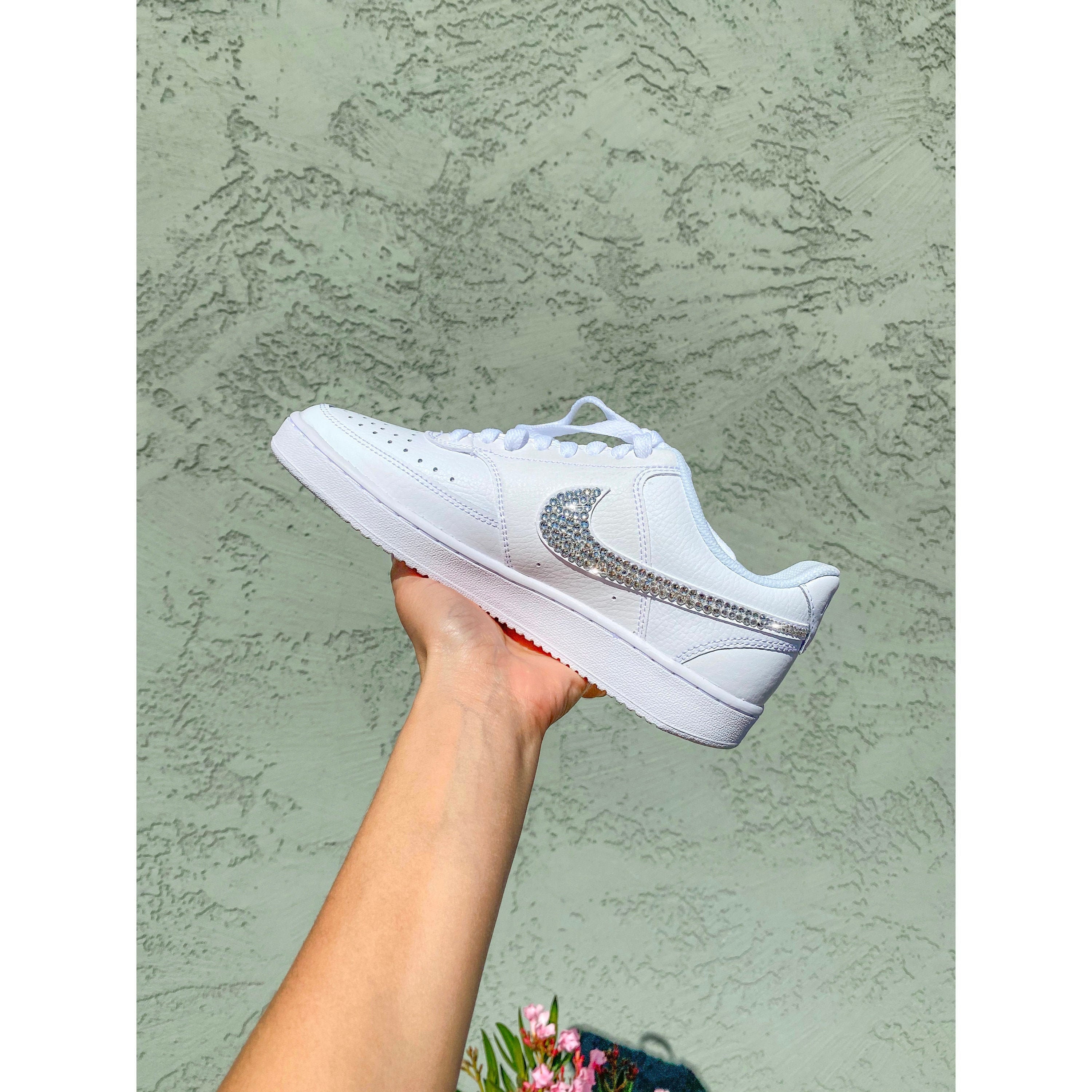 Rhinestone Nike Shoes / Bling Tennis Shoes / Rhinestone Tennis | Etsy