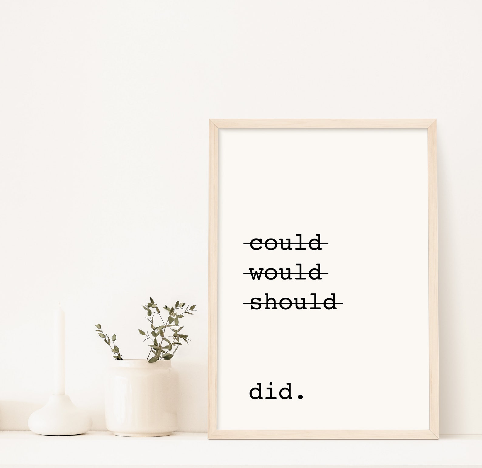 Could Would Should Quote Wall Art Quotes Typography Print - Etsy