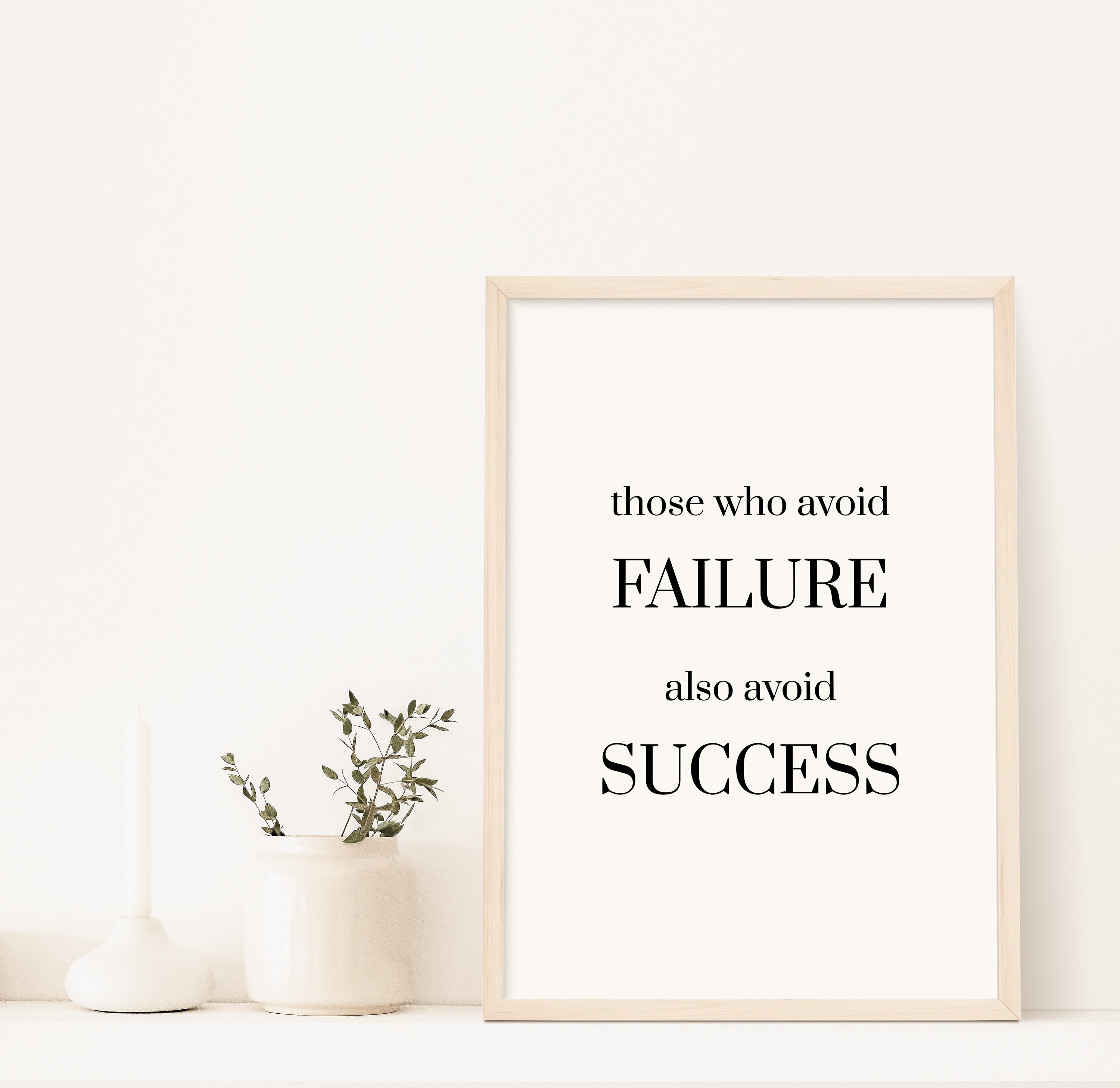 Success Quote, Wall Art Quotes, Typography Print, Digital Download ...