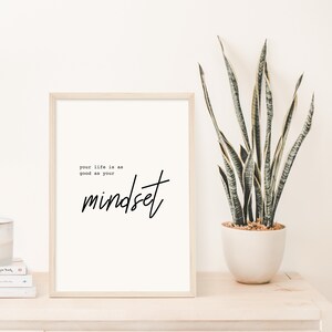 Mindset Quote, Wall Art Quotes, Typography Print, Digital Download ...