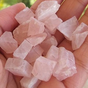 10 Piece Small Raw Rose Quartz Slab / A Grade Rose Quartz Mix - Etsy