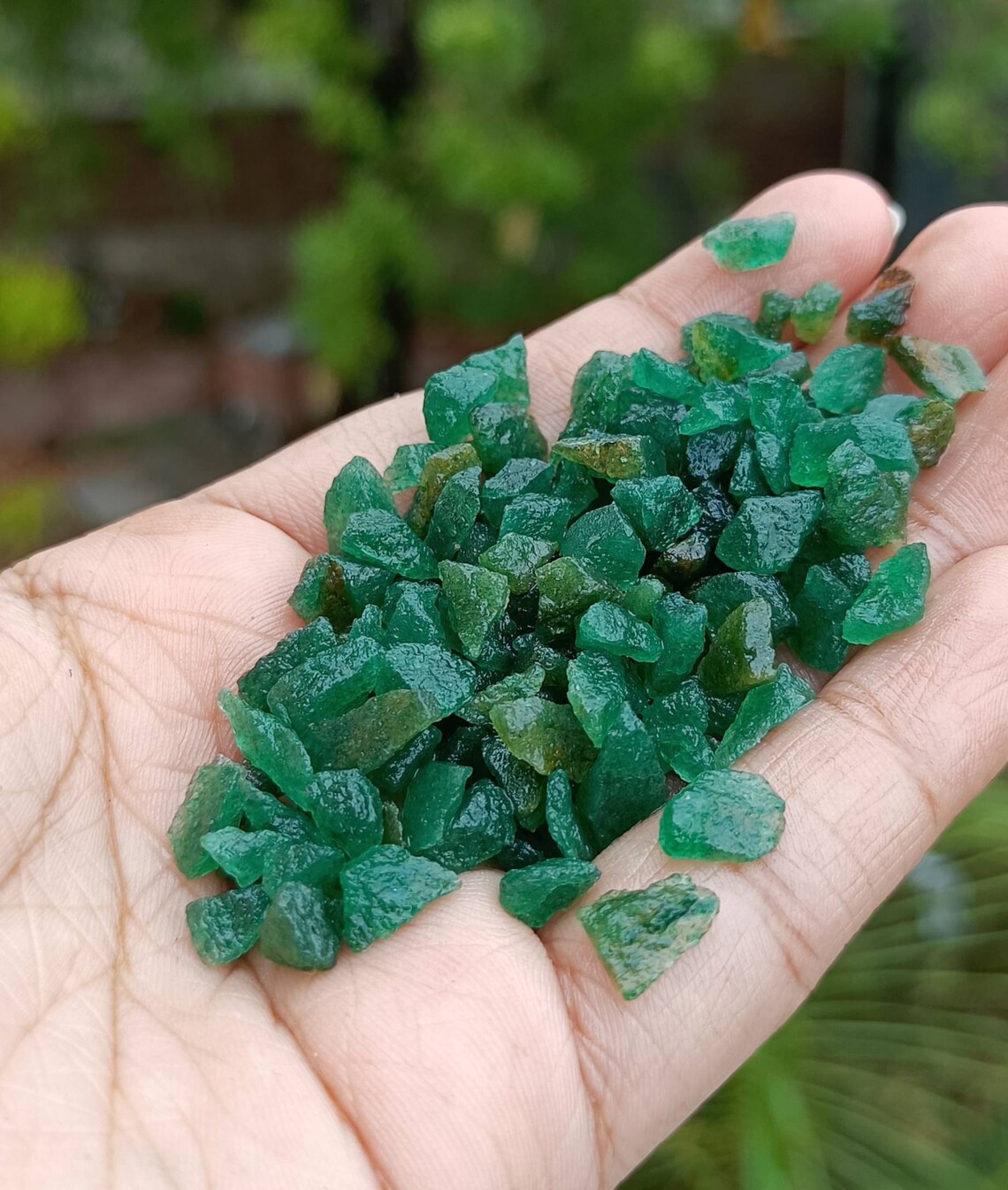 Raw green aventurine chips pieces / loose gemstone wholesale | Etsy